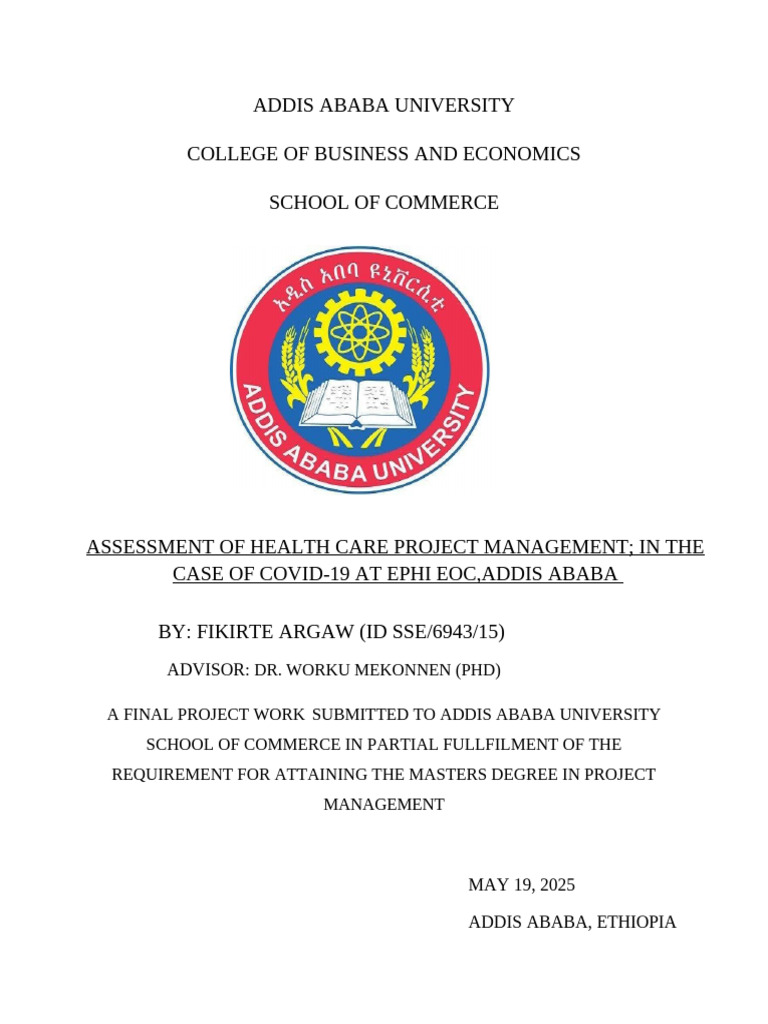 Health Project Management in Case of The Covid-19 Project | PDF ...