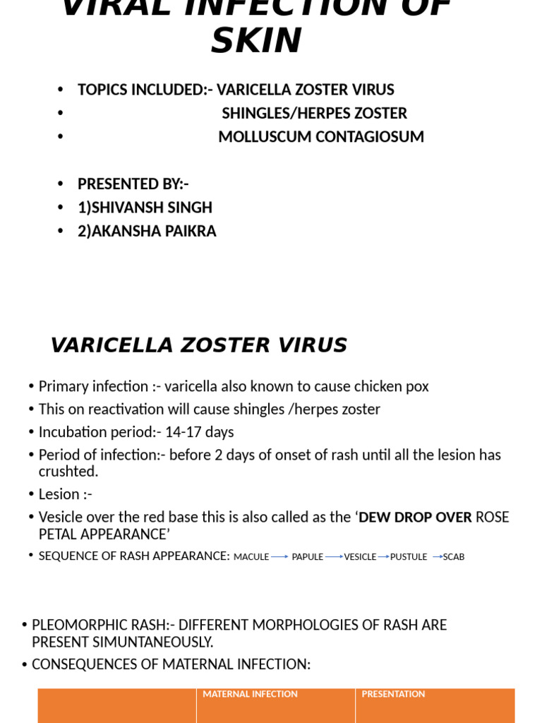 Viral Infections Derma | PDF | Public Health | Diseases And Disorders