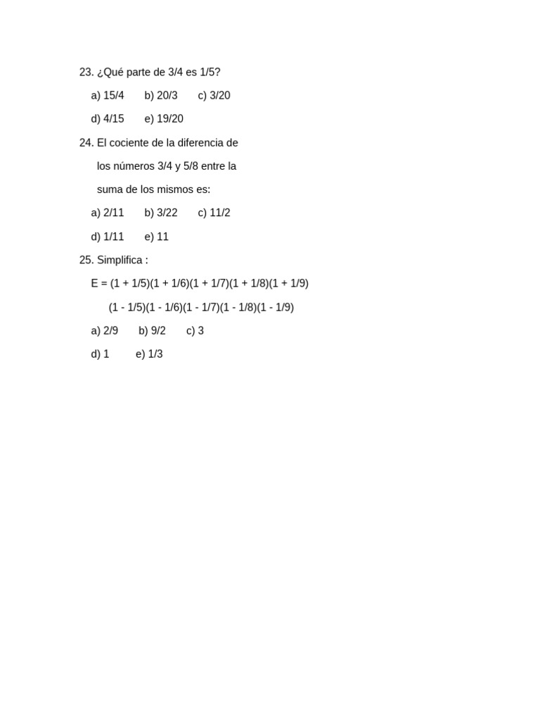 Ejercicios Matematicos | PDF