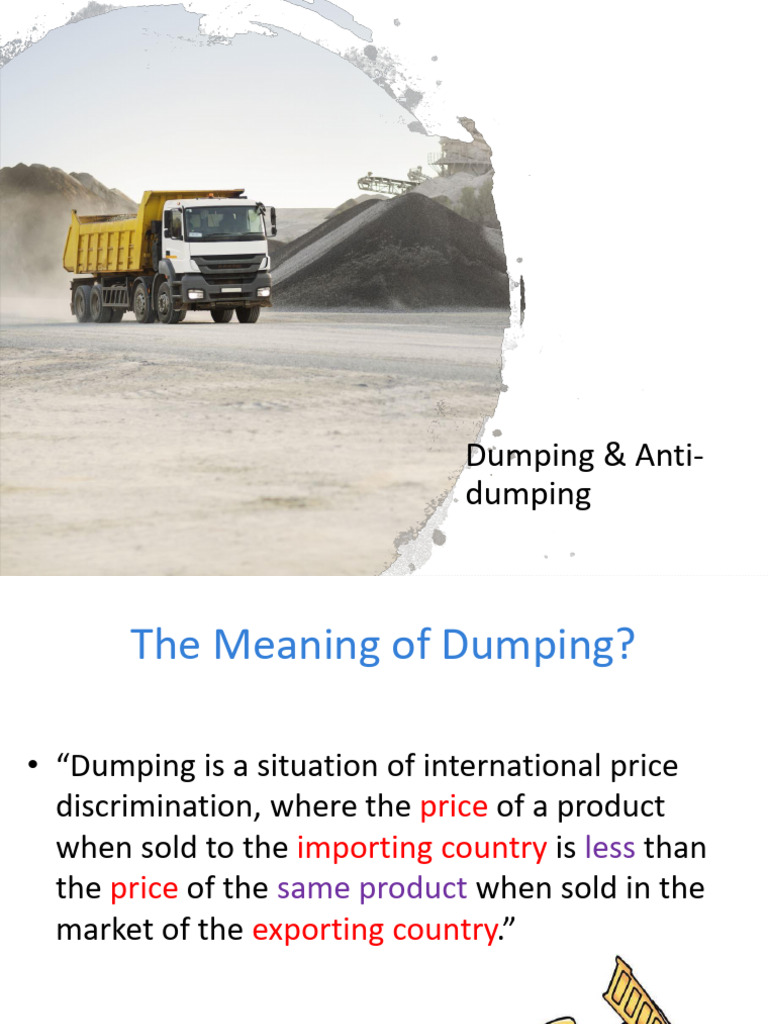 Understanding Dumping and Anti-Dumping | PDF | Dumping (Pricing Policy ...