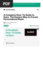 Suno AI Comprehensive Guide | PDF | Tempo | Musical Forms