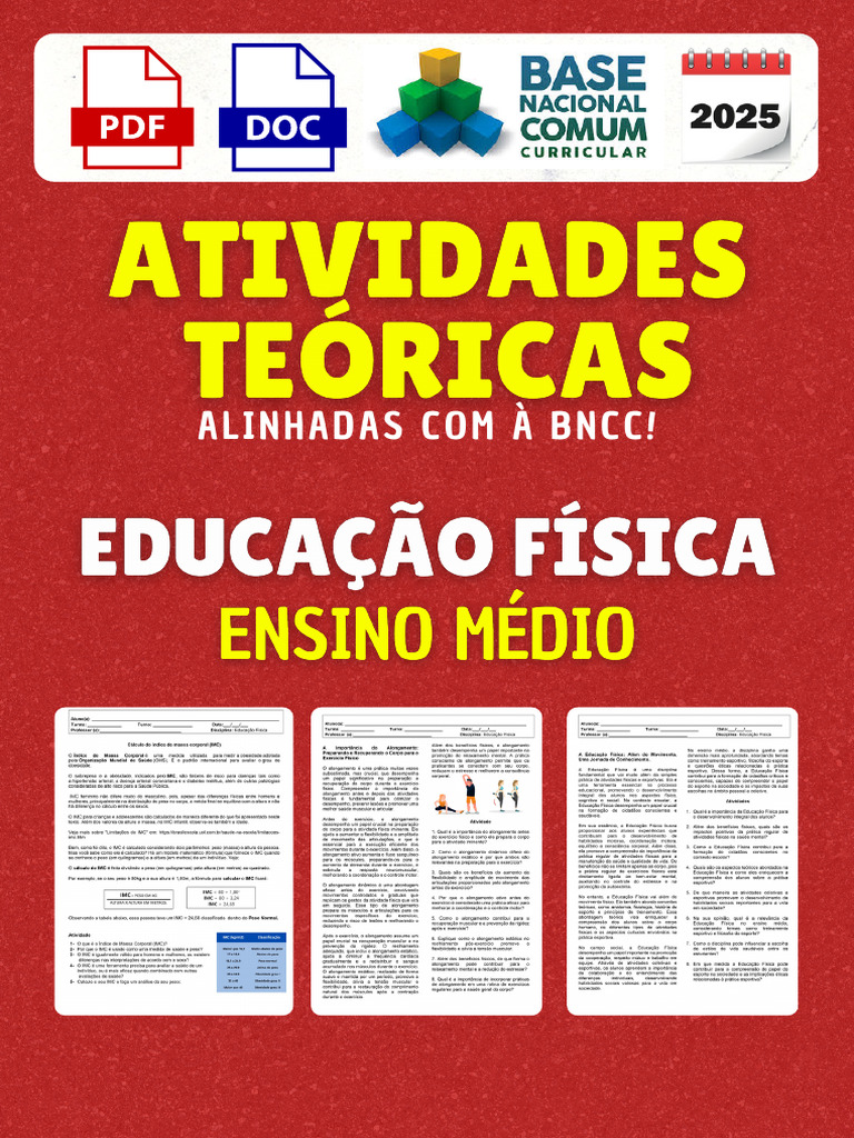 Atividades + Gabarito - Educação Física - Ensino Médio | PDF | Diabetes ...