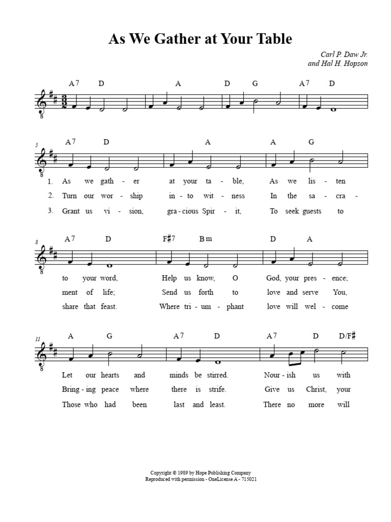 As We Gather at Your Table | PDF
