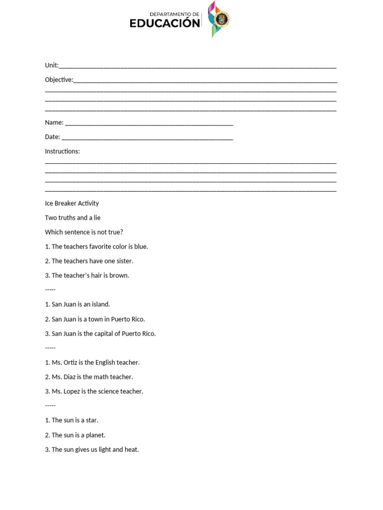 Worksheet 1 | PDF