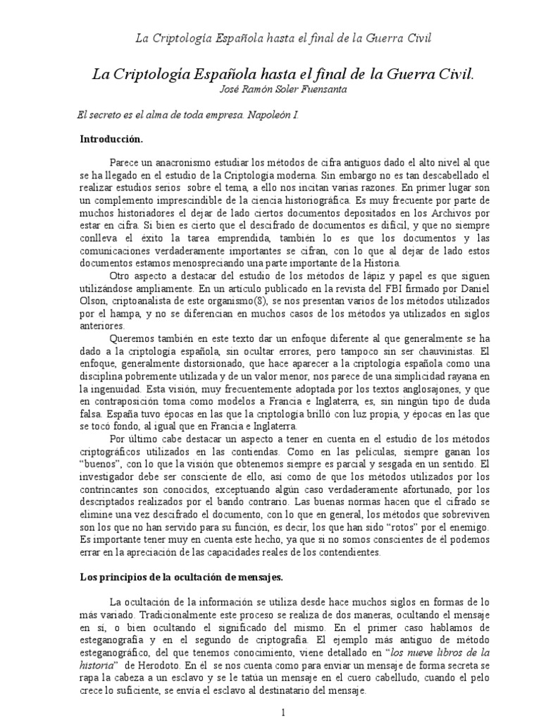 Historia | PDF | Criptografía | Criptoanálisis