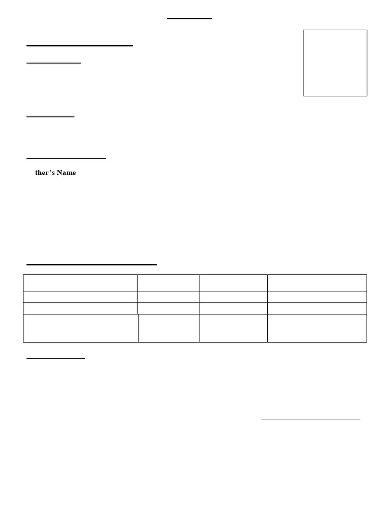 Educational Backgrounds:-: Bio - Data | PDF