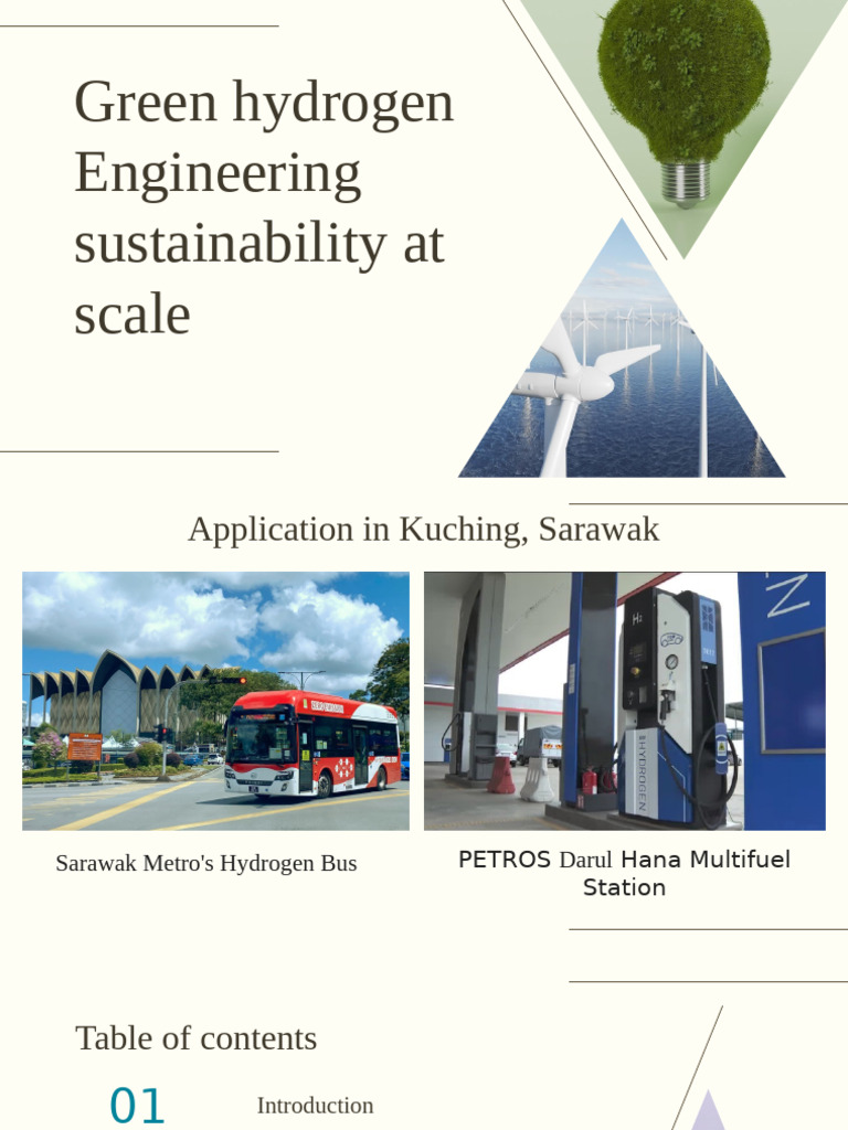 Environmental Impact of Green Hydrogen Use by Slidesgo | PDF