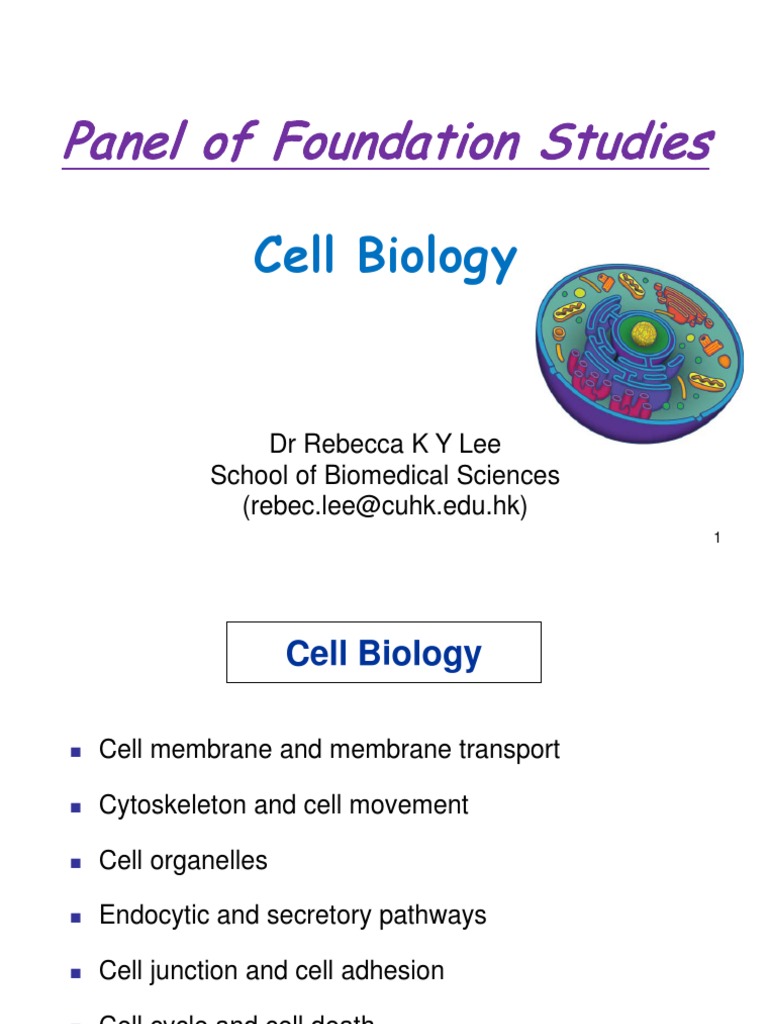 Panel of Foundation Studies: Cell Biology | PDF | Cell Membrane | Ion ...