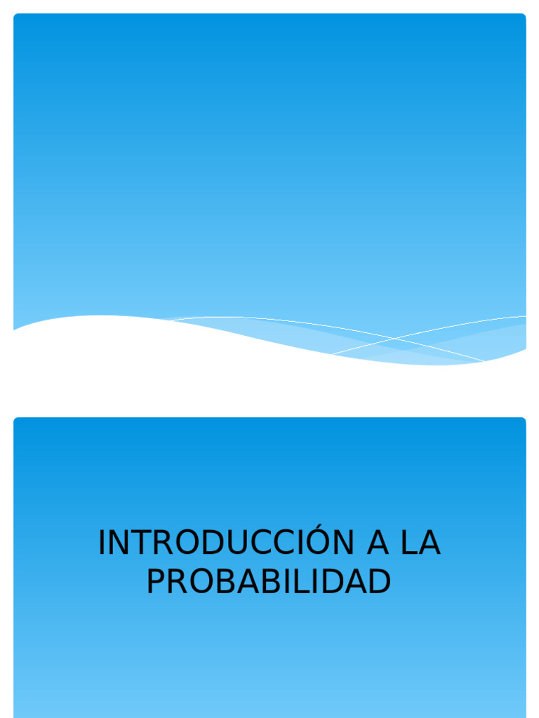 Introducción Probabilidad | PDF | Probabilidad | Teoría de probabilidad