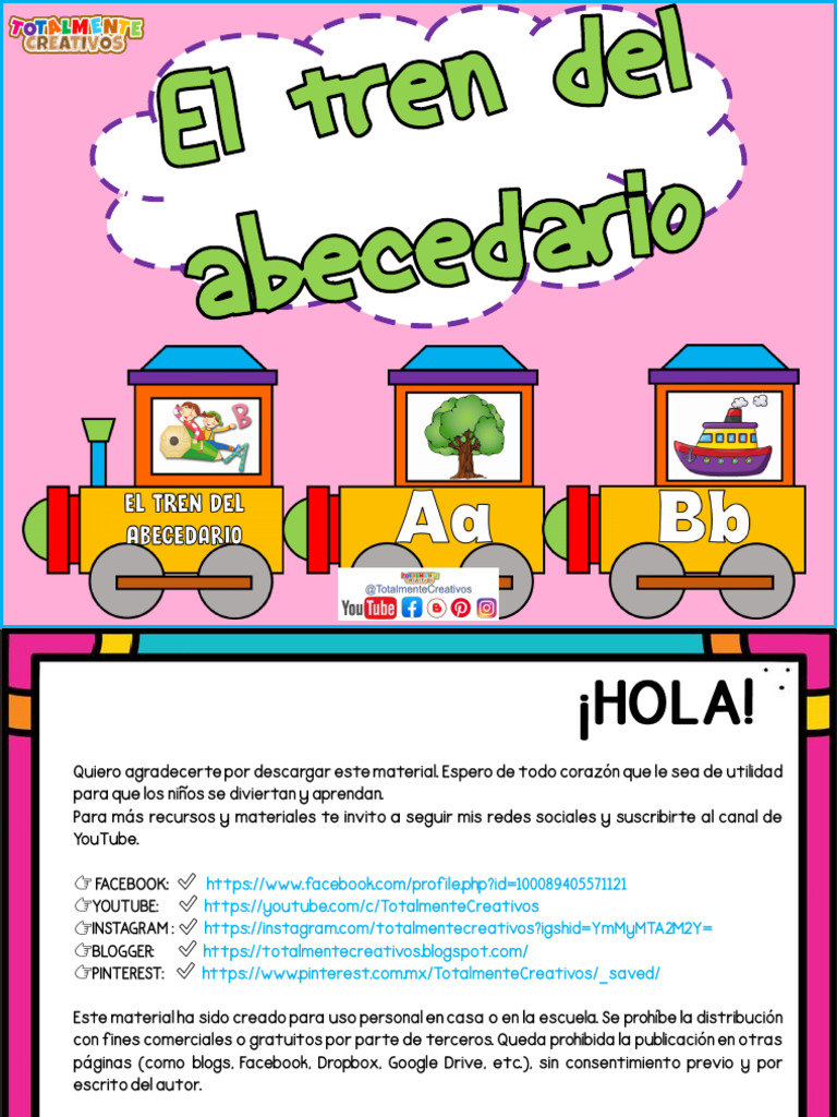 El-Tren-Del-Abecedario-Material-Recortable-Totalmente Creativos | PDF