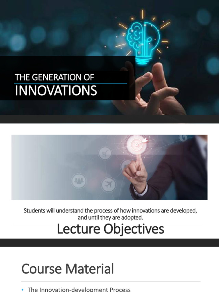 The Generation of Innovations | PDF | Innovation | Invention