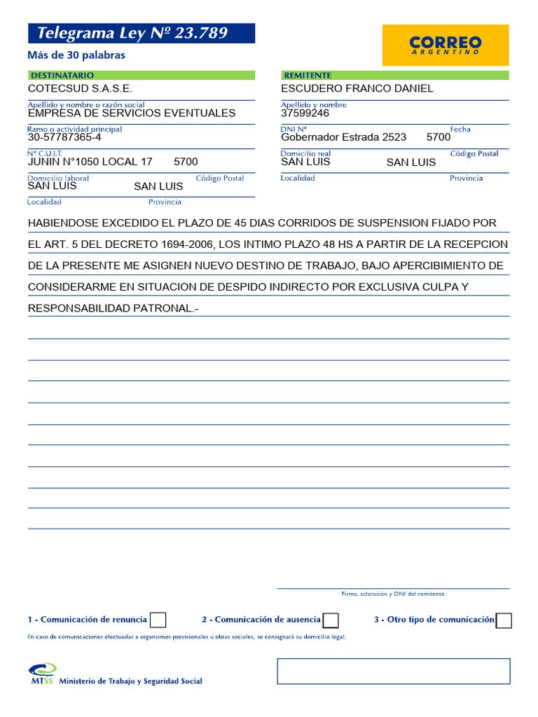 Telegama Esudero Franco | PDF