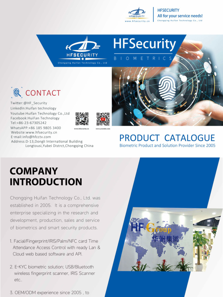 HFSecurity Linda - 2023 Newest Biometric Catalog | PDF | Image Scanner | Fingerprint