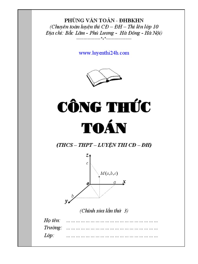 Cong Thuc Toan | PDF