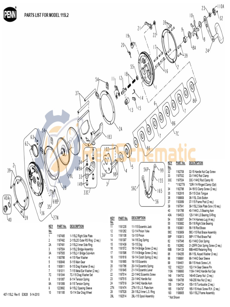 Penn 115l2 Senator Rev 6 Schematic | PDF | Screw
