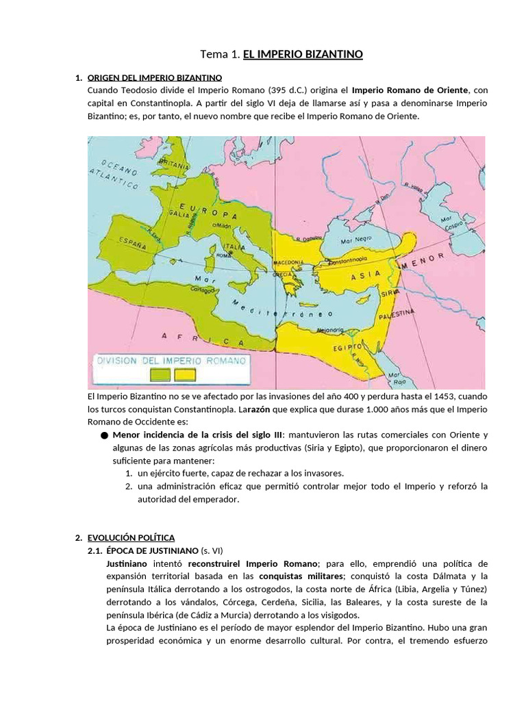 Tema EL IMPERIO BIZA | PDF | imperio Bizantino | Hazme