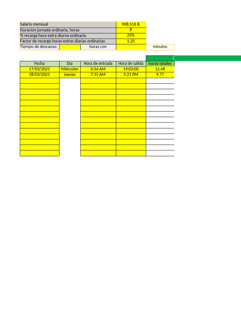 Analisis de Formato EXCEL | PDF