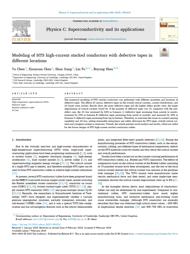 Modeling of HTS High-Current Stacked Conductors With Defective Tapes in ...