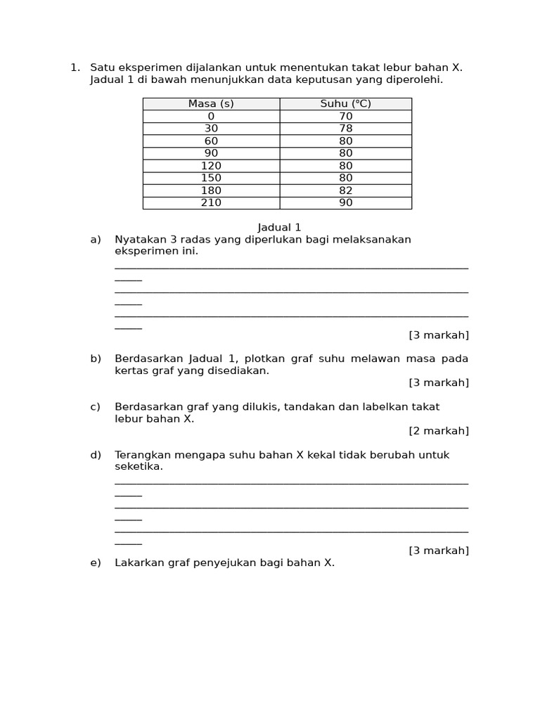 Kertas 3 Kimia PPT T4 2025 - Soalan Sahaja | PDF