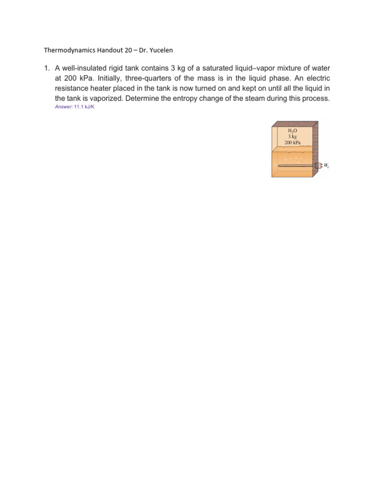Thermodynamics Handout - 20 | PDF