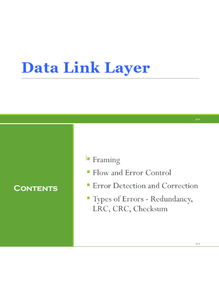 2.2 Framing & Error Control | PDF | Error Detection And Correction | Data Transmission