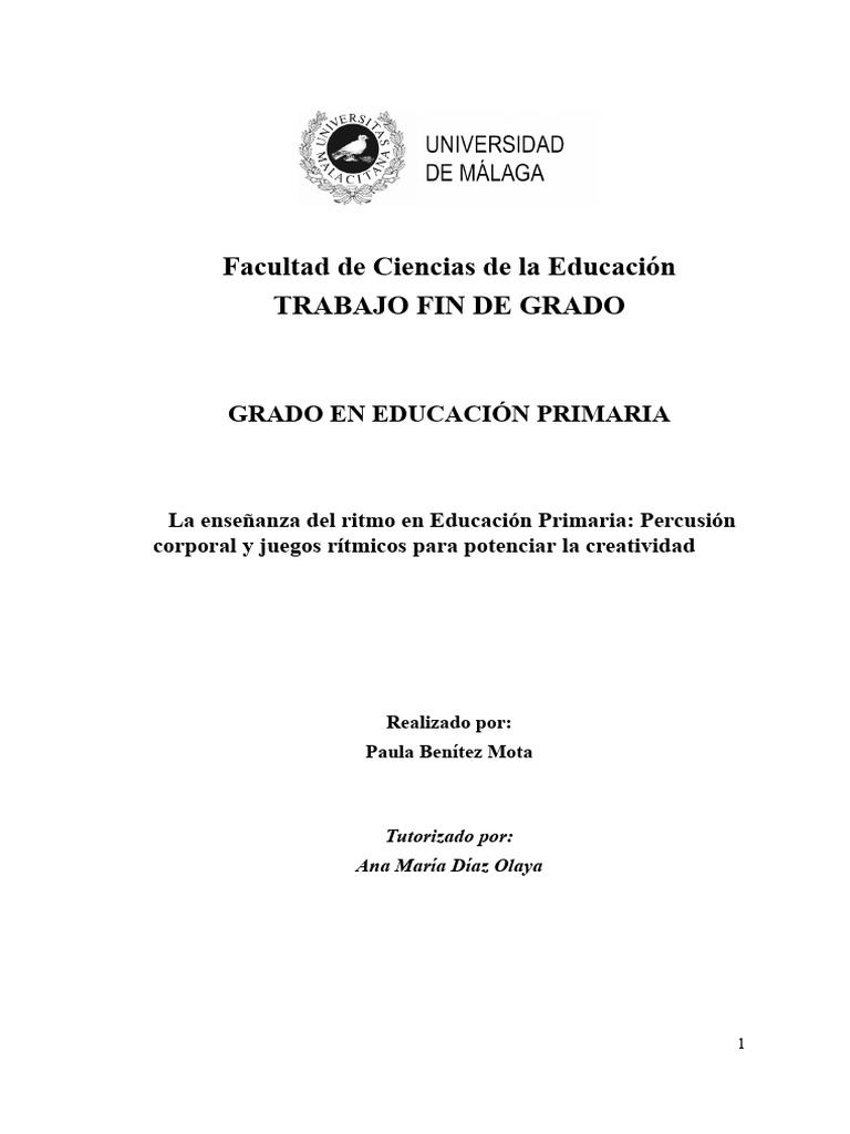 TFG PDF | PDF | Aprendizaje | Salón de clases