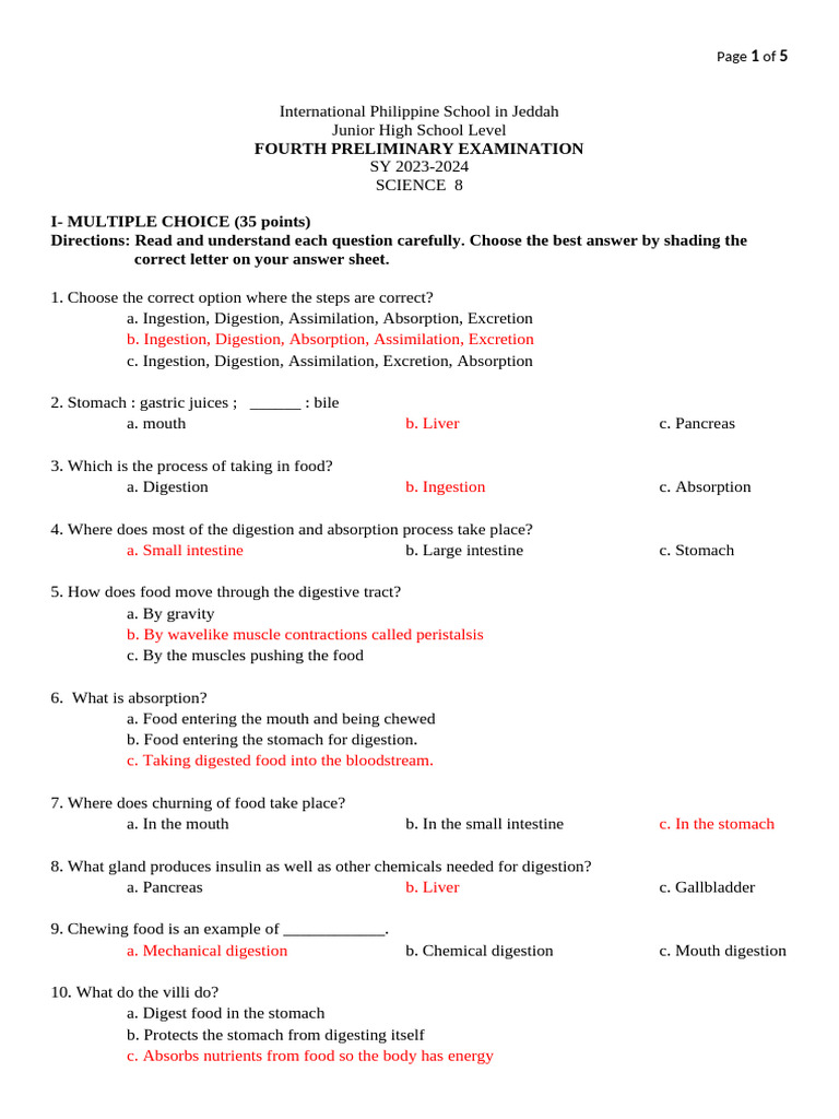 Science 8 Fourth Prelim | PDF | Meiosis | Mitosis