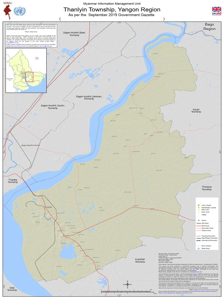 TSP Map - VL - Thanlyin-Yangon - MIMU154v05 - 27nov2020 - A1 - Eng | PDF