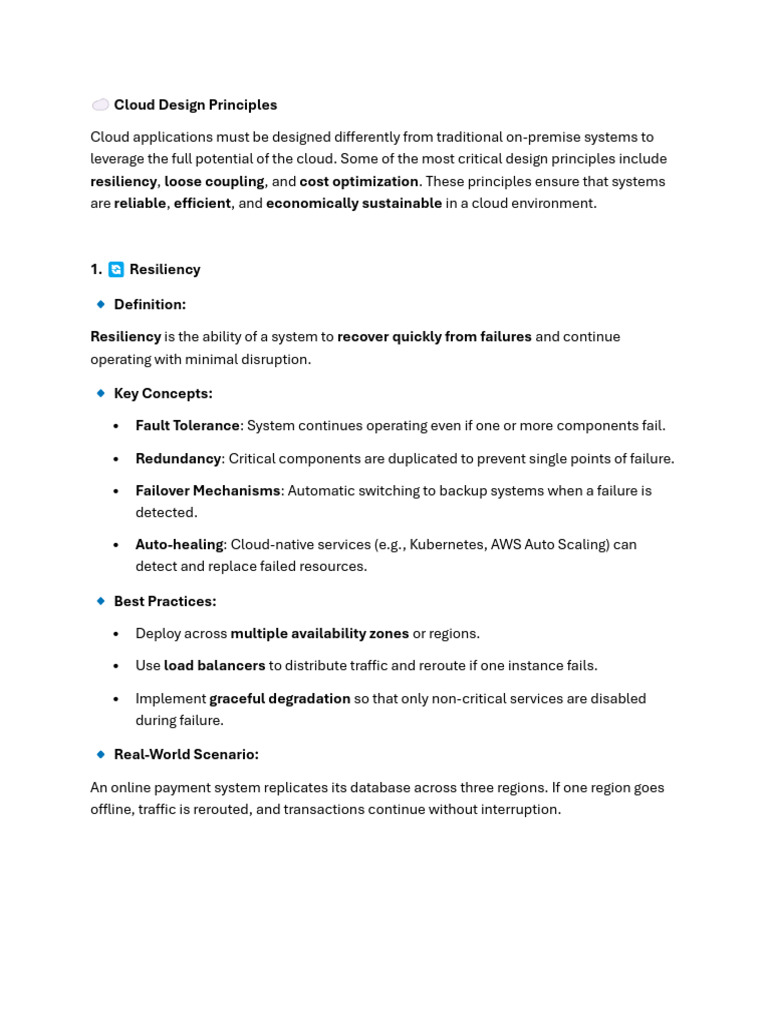 Lec3 Cloud Design Principles | PDF | Cloud Computing | Fault Tolerance