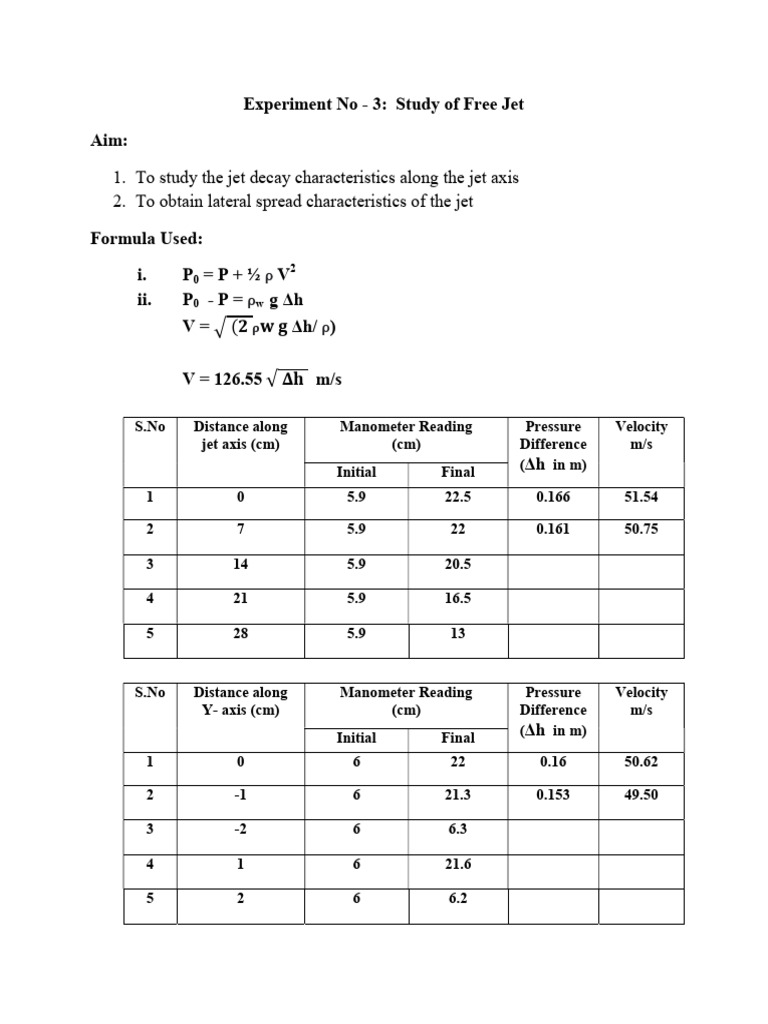 Expt-3 Free Jet | PDF