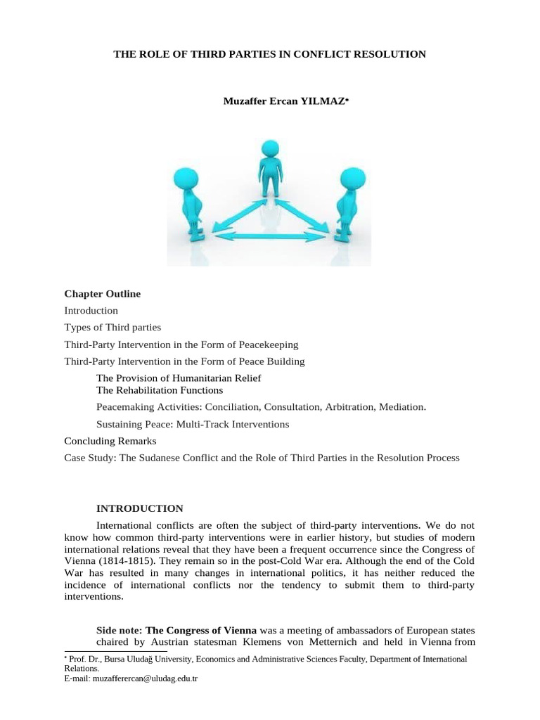 THE ROLE OF THIRD PARTIES (Prof. Dr. Muzaffer Ercan YILMAZ) | PDF ...