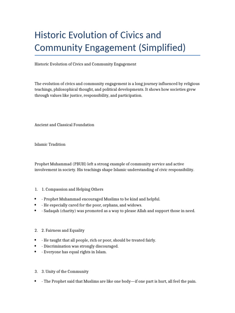 Historic Evolution Simplified | PDF | Citizenship | Justice