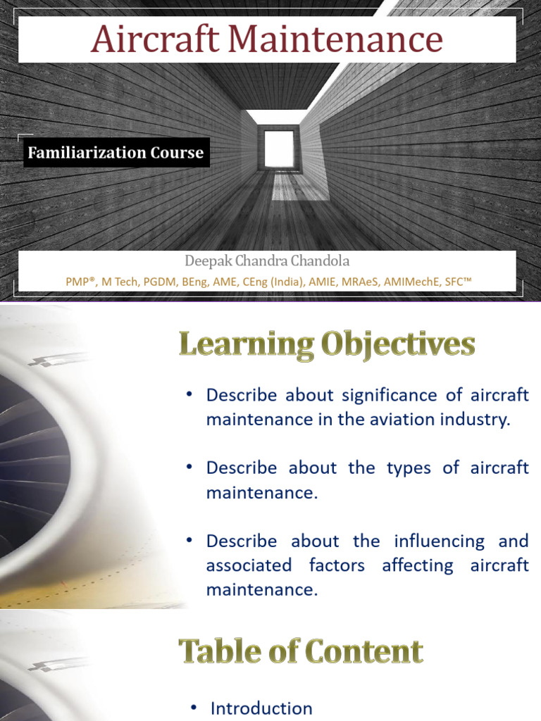 Aircraft Maintenance Familiarization 1644068970 | PDF | Aviation Safety ...