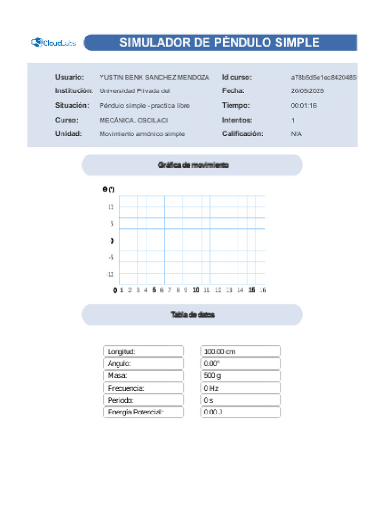 Péndulo Simple | PDF