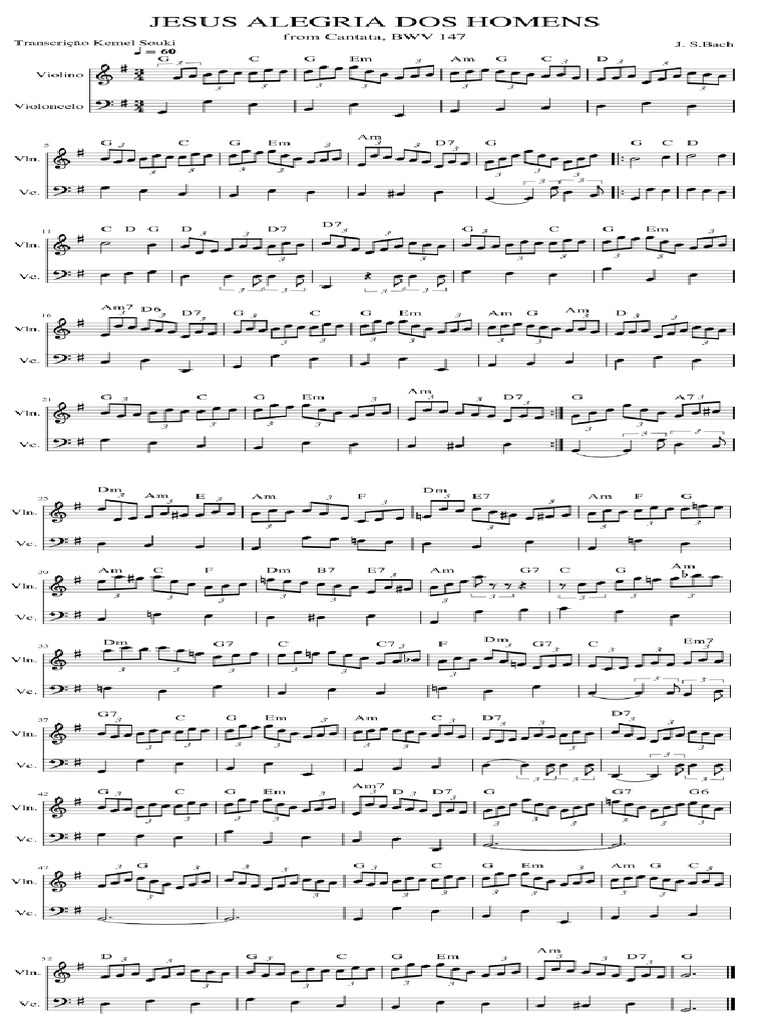 Jesus Alegria Dos Homens | PDF