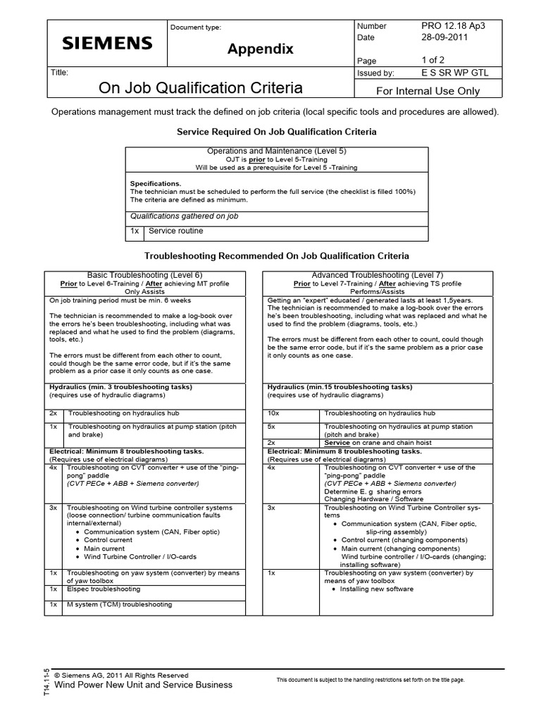 Appendix 3 - On Job Qualification Criteria - en | PDF | Mechanical ...