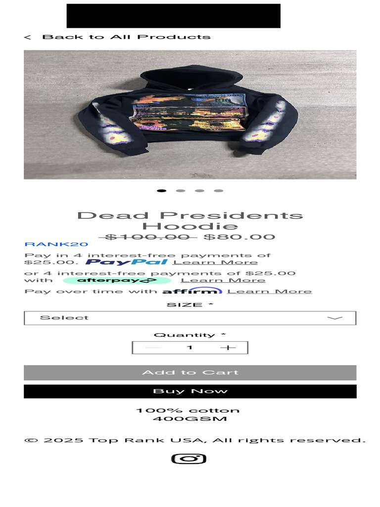 Dead Presidents Hoodie TOP RANK USA | PDF