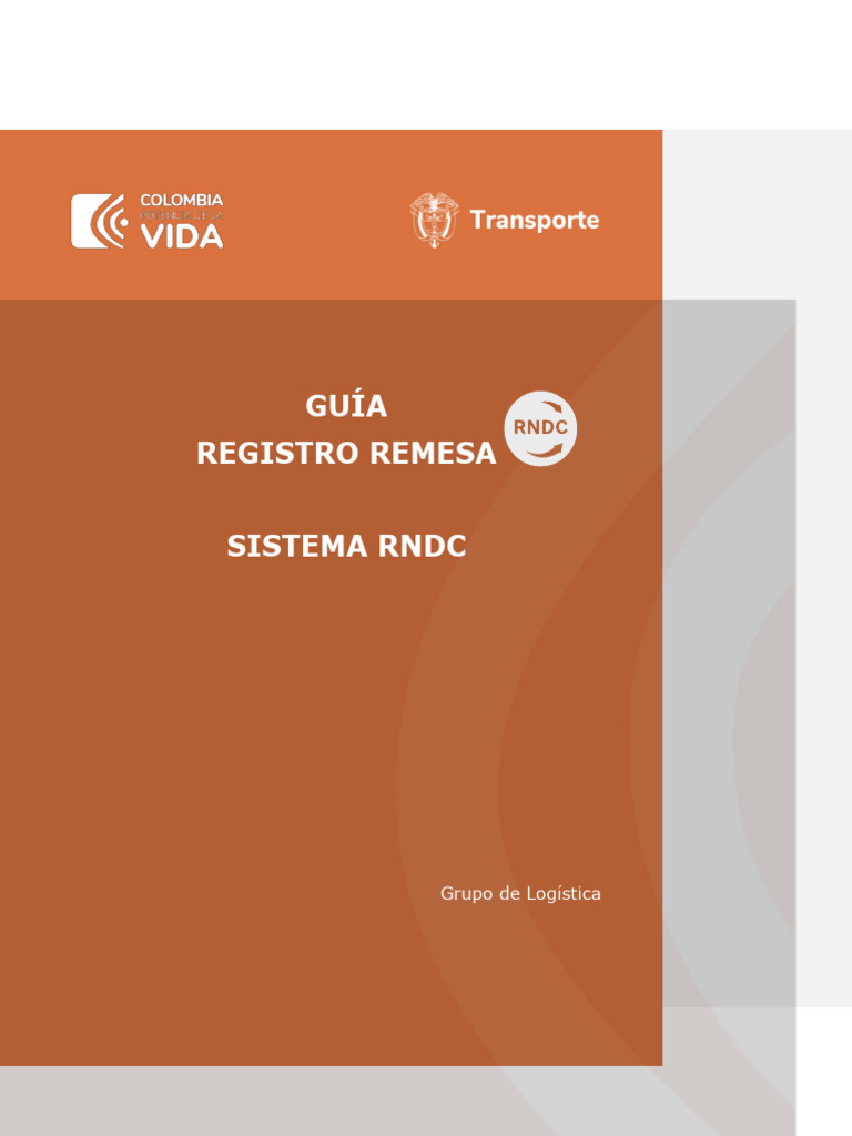 Guia Registro Remesa - RNDC VF | PDF | Residuos | Madera