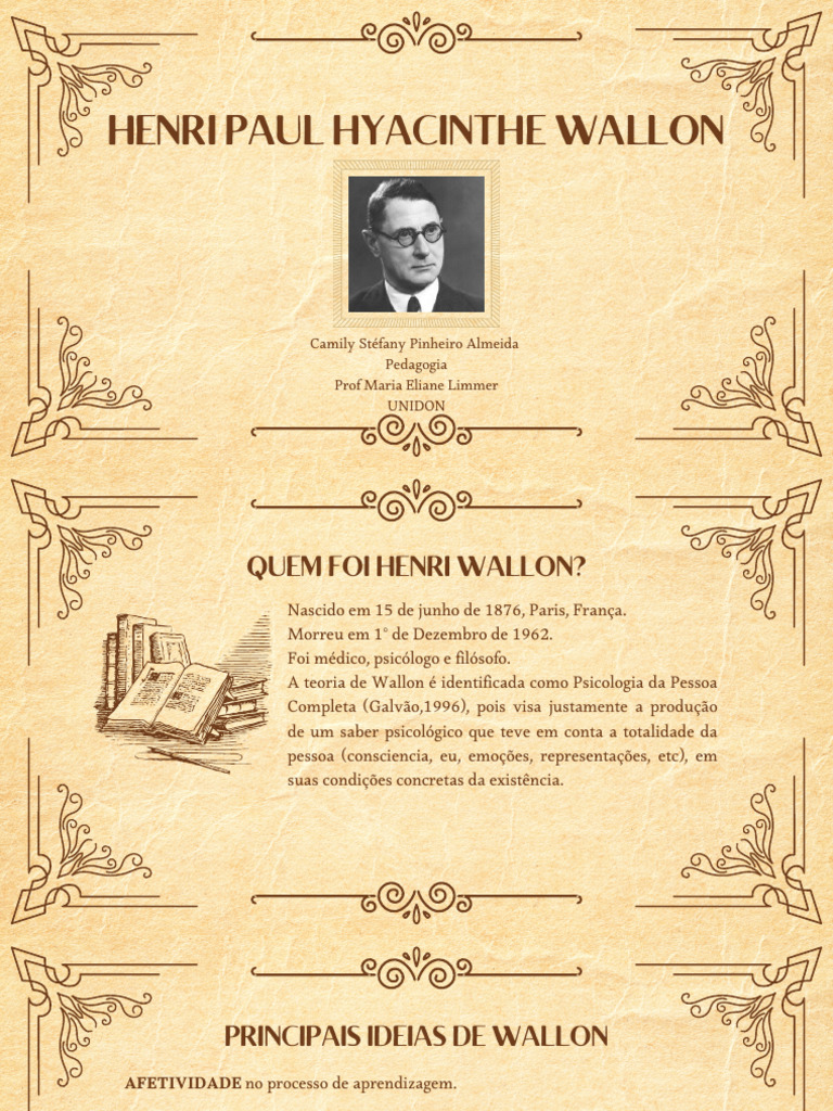 Quem Foi Henri Wallon PDF | PDF