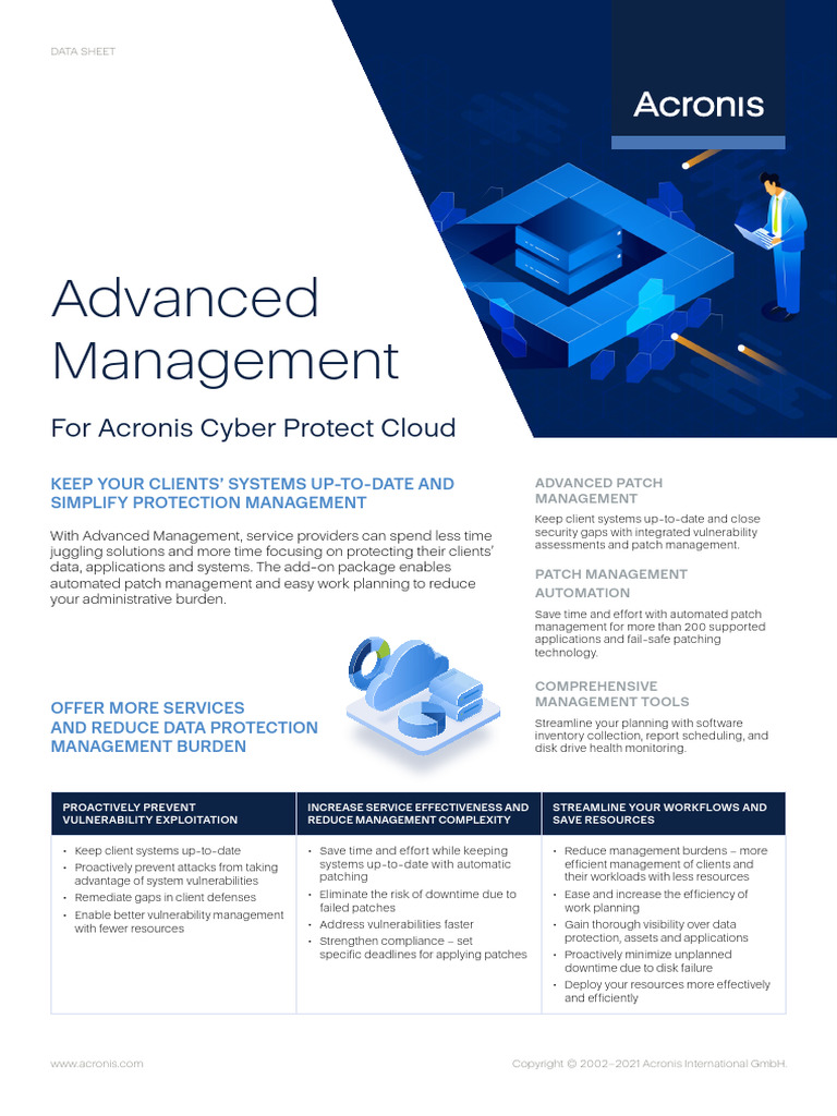 Data Sheet Acronis Cyber Protect Cloud Advanced Management En Eu Pdf