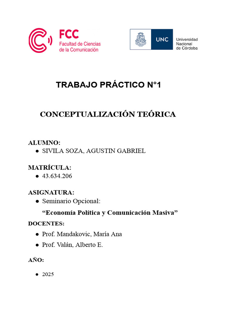 TP N°1 - Sivila Soza, Agustin Gabriel | PDF | Capital (economía ...