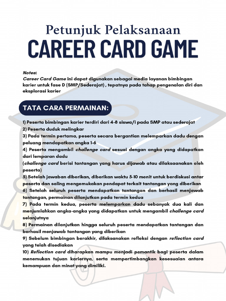 Petunjuk Career Card Games | PDF