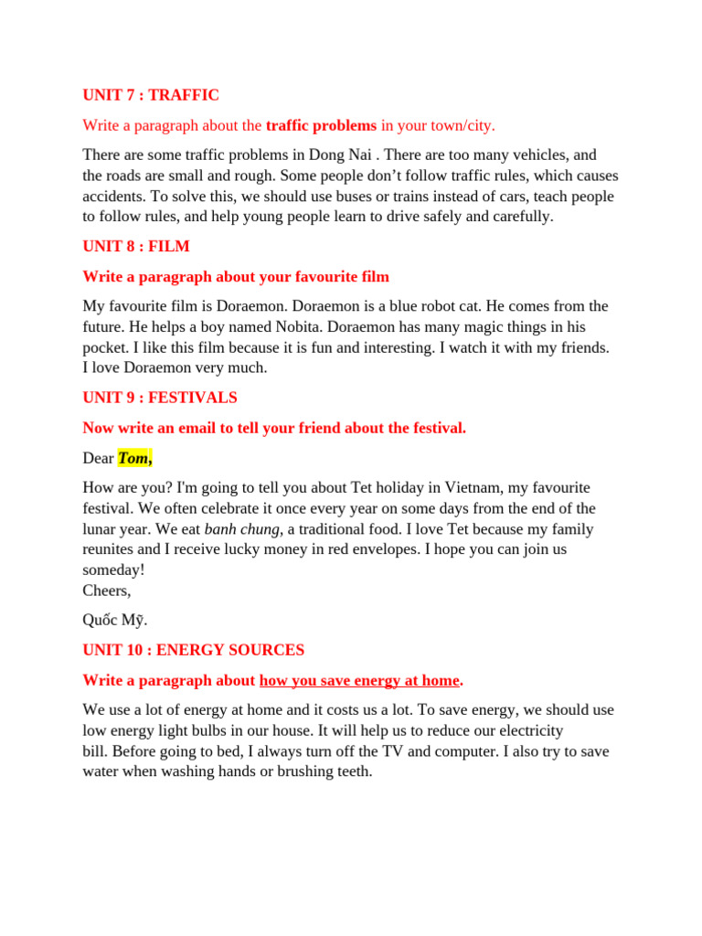 Traffic, Films, Festivals, and Energy Tips | PDF
