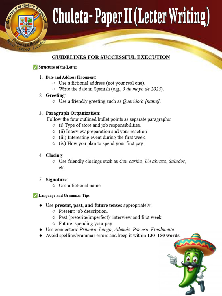 Modelo - Carta - Coloreada - Letter Writing | PDF