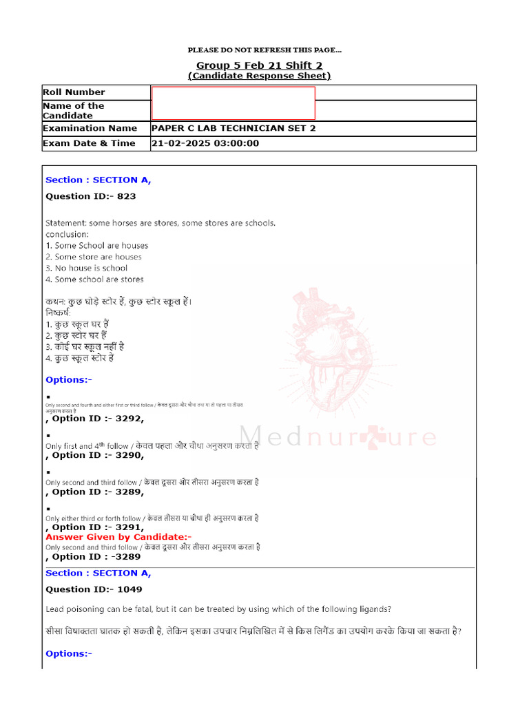 Group 5 Lab Technician Paper 2025 | PDF