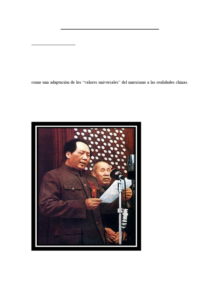 Guerra Fría y Revolución China: Mao y Comunismo | PDF | Mao Zedong | China