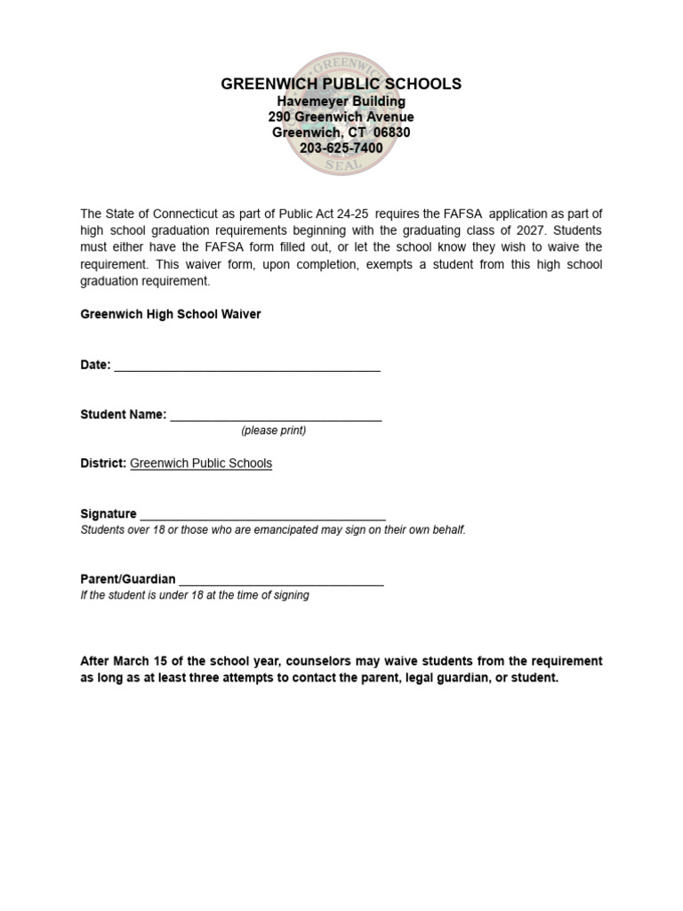 FAFSA Waiver | PDF