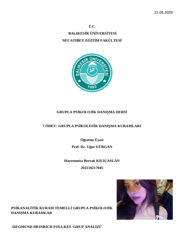 7.ödev GPD Kuramlari | PDF