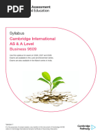 AS Level Business 9609 Revision Notes | PDF