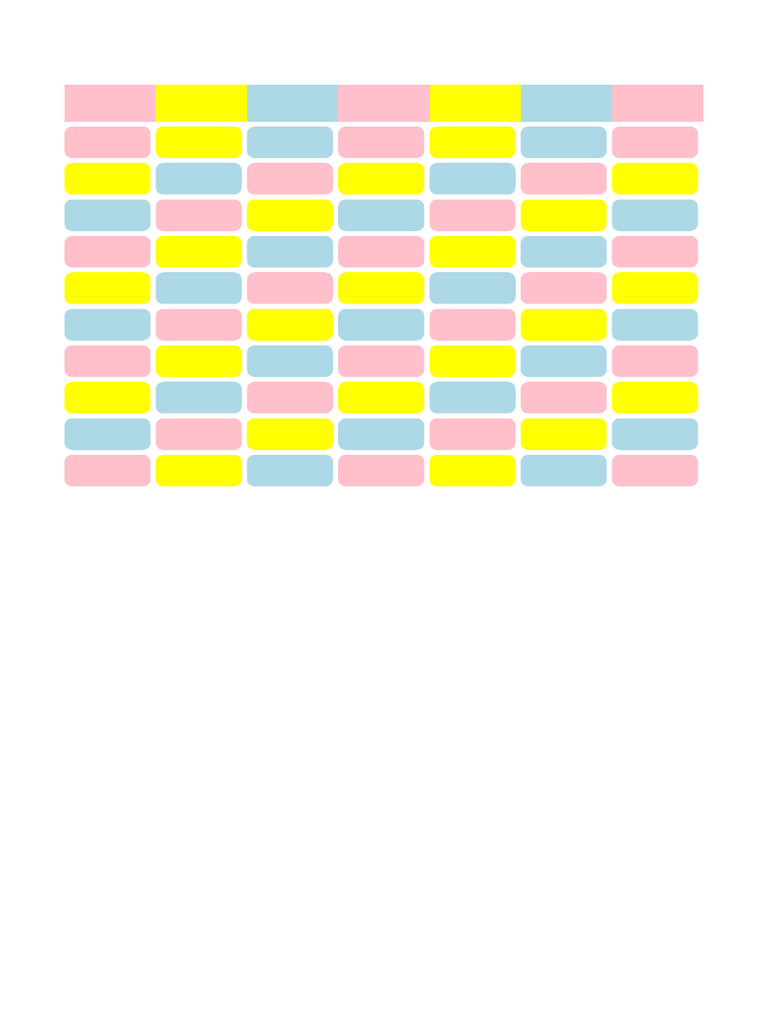 Colored Weekly Subject Schedule | PDF